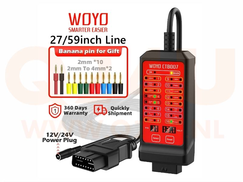 WOYO CTB007 CAN-BUS tester - breakout box | OBD24U.nl